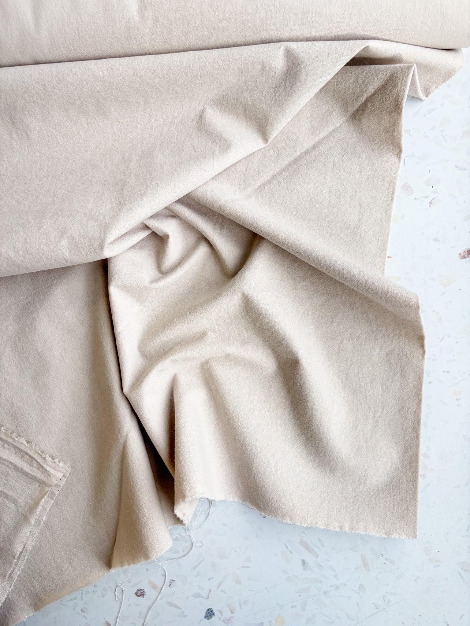 Jubilee Cotton in Cloud | Sand-Washed 100% Cotton Fabric – Material Goods